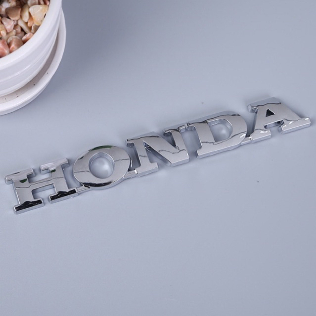 Jual Emblem Mobil Logo Tulisan HONDA Chrome 15cm | Shopee Indonesia