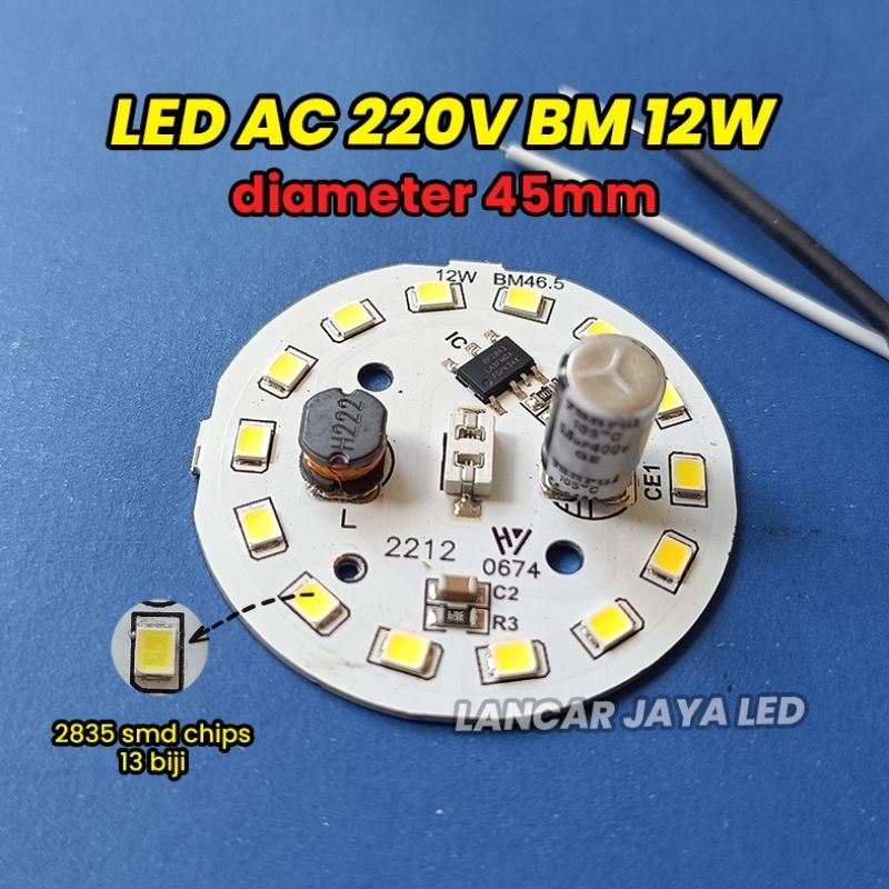 Jual PCB LED AC BM 12W Sparepart Lampu | Shopee Indonesia