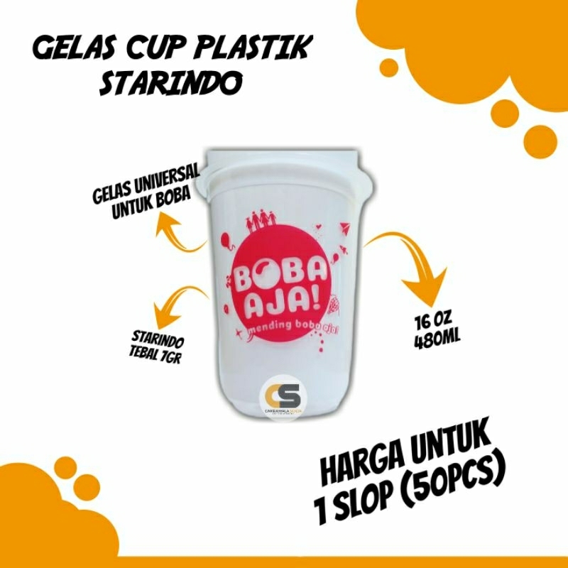 Jual [MURAH] GELAS SABLON UNIVERSAL BOBA | GELAS CETAK BOBA | GELAS ...