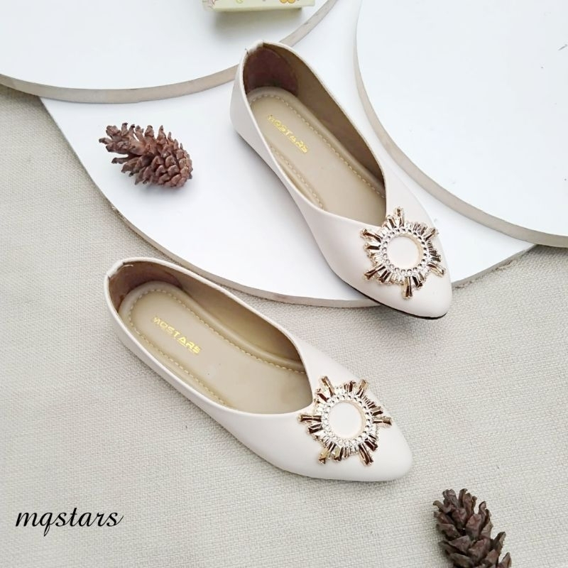 Jual Sepatu Balet Wanita Flat Slip on Bunga Matahari | Shopee Indonesia