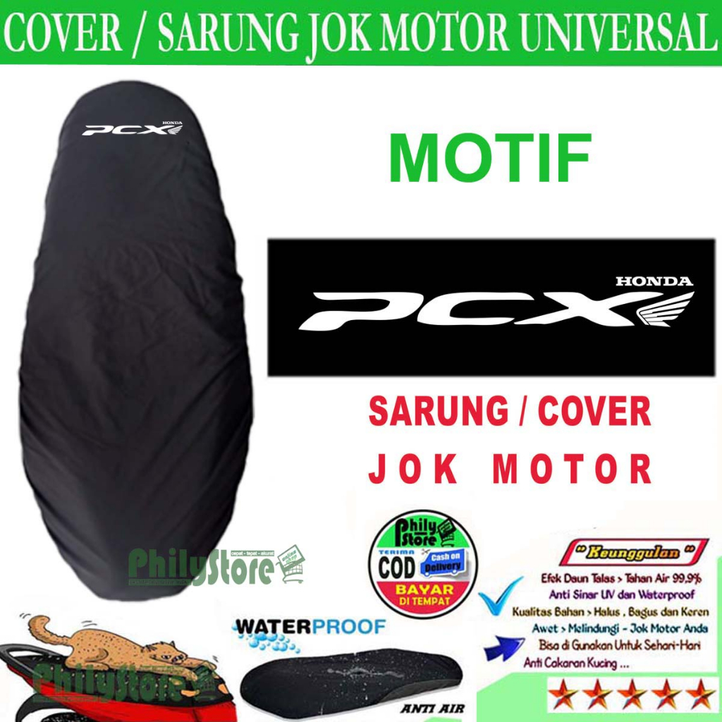 Jual cover jok / sarung jok anti air waterproof matic PCX 150 155 160 ...