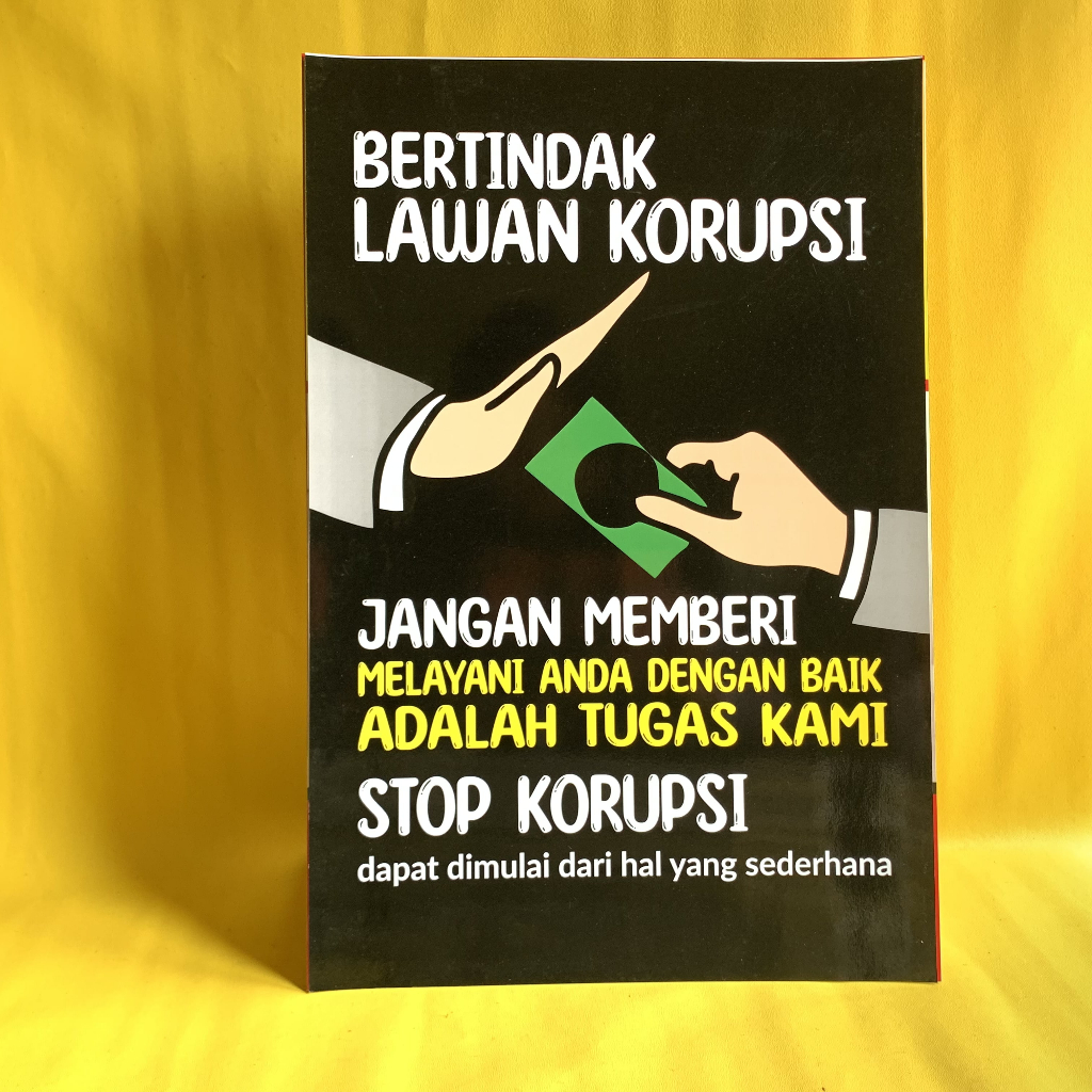 Jual Paket Poster STOP Gratifikasi | Poster Say No Korupsi | Poster ...