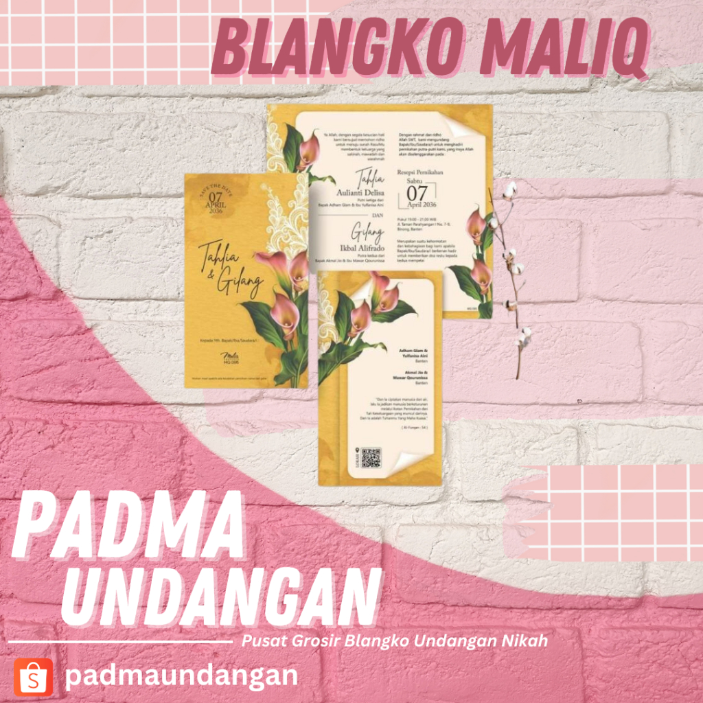 Jual Blangko Undangan Maliq 95 | Pusat Grosir Blangko | Padma Undangan ...