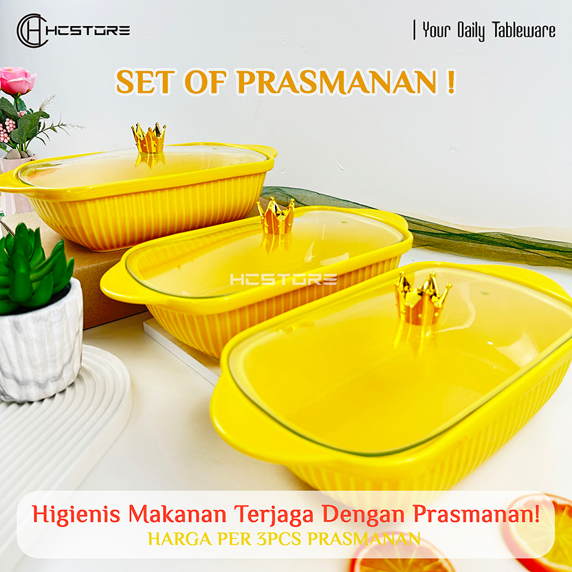 Jual [SET 3PCS PRASMANAN] Prasmanan Keramik Piring Saji Piring Lauk ...