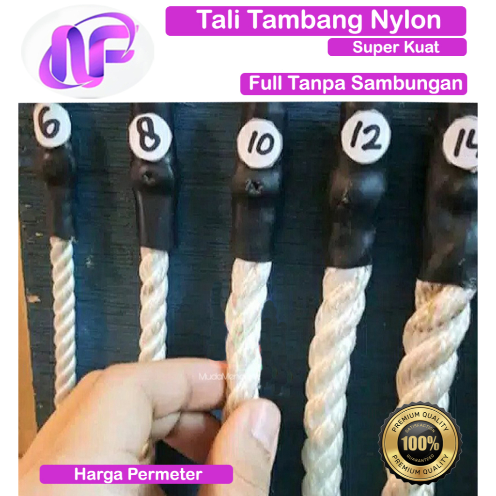 Jual Tali Tambang Besar Nilon 10mm 12mm Nylon Rope Pengikat Barang ...