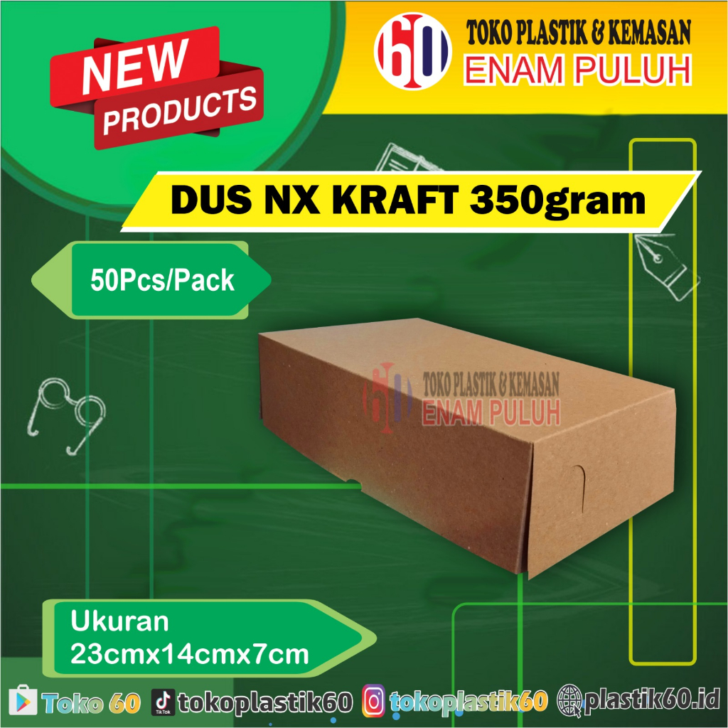 Jual Dus Snack Box Kraft / Kotak Kue / Snack Box Duplex / Dus NX DUPLEX ...