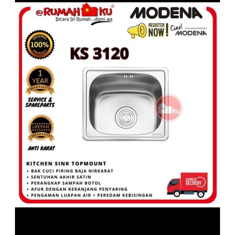 Jual SINK MODENA BOLSENA - KS 3120 | Shopee Indonesia