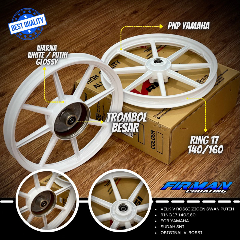 Jual VELK VELG V ROSSI ZIGEN SWAN PUTIH F1Z R JUPITER MX OLD JUPITER Z ...