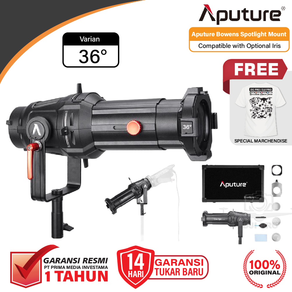 Jual Aputure Bowens Spotlight Mount Set with 19° 26° 36° Lens Spot ...