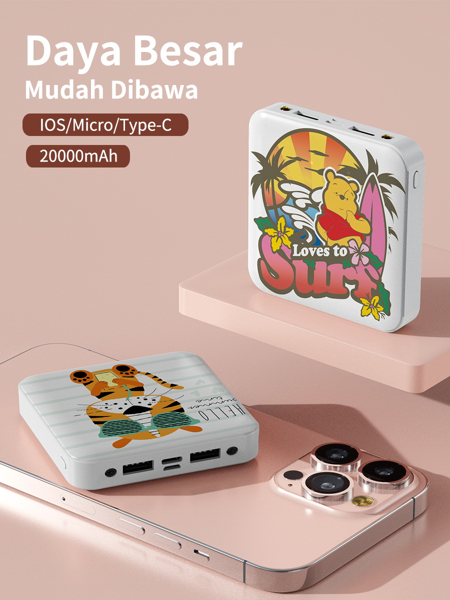 Jual SKCBO Custom Powerbank 20000 mah Dual USB LED Kustom Power Bank UV logo Murah Lucu Mini Ori ...