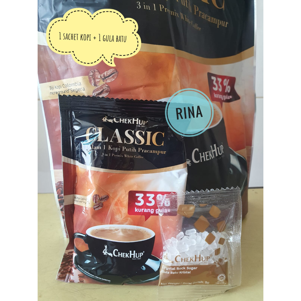 Jual ChekHup Classic Chek Hup Klasik Kopi Coffee 3 in 1 Premix Whire ...