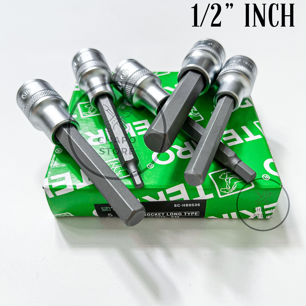 Jual Tekiro mata kunci sok sock shock socket L ketok 4 5 6 8 10 12mm 1/2" inch hex bit long type ...