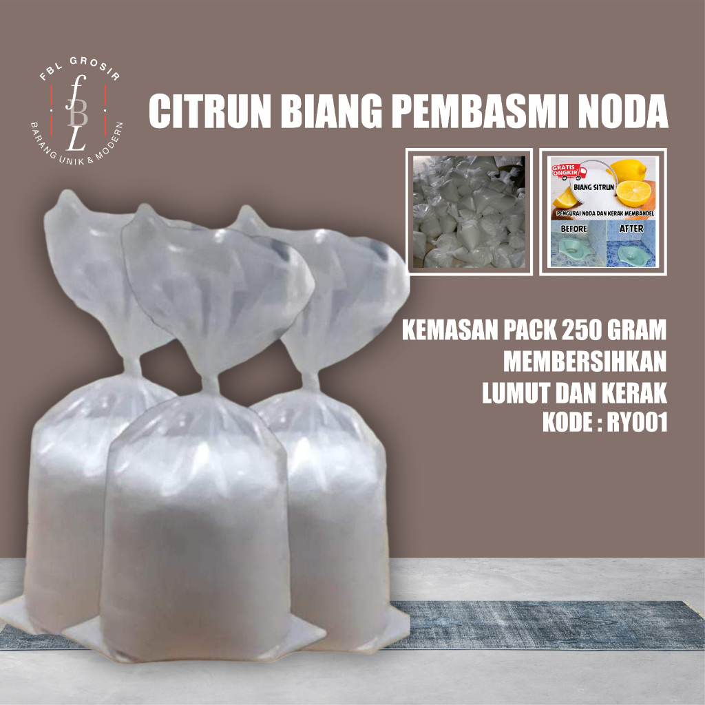 Jual SERBUK AJAIB CITRUN BIANG SITRUN 250GR PEMBERSIH MULTIFUNGSI ...
