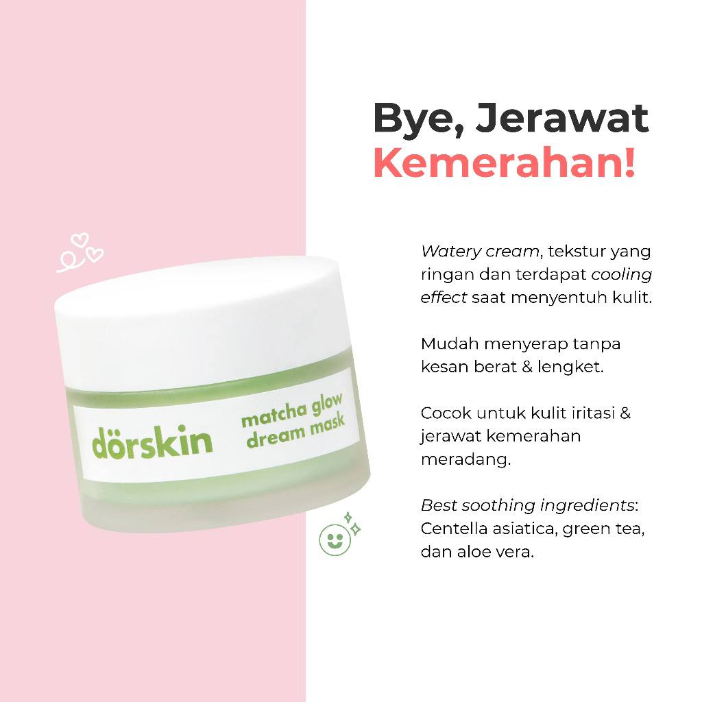 Jual Dorskin Matcha Glow Dream Sleeping Mask (FREE GIFT) | Shopee Indonesia