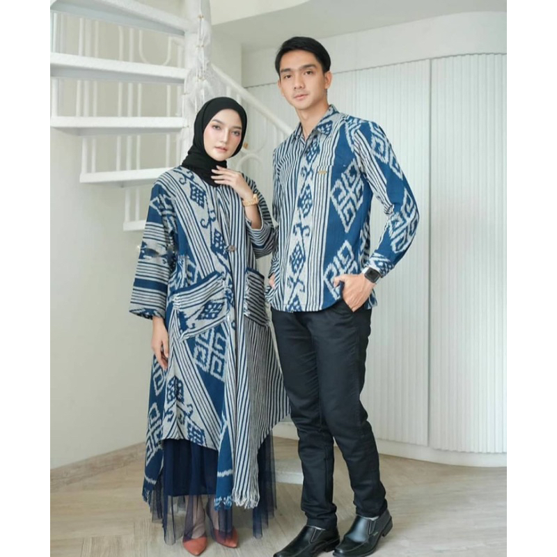 Jual COUPLE TENUN BLANKET, BAJU TENUN COUPLE, KEMEJA TENUN, DRESS TENUN ETNIK | Shopee Indonesia