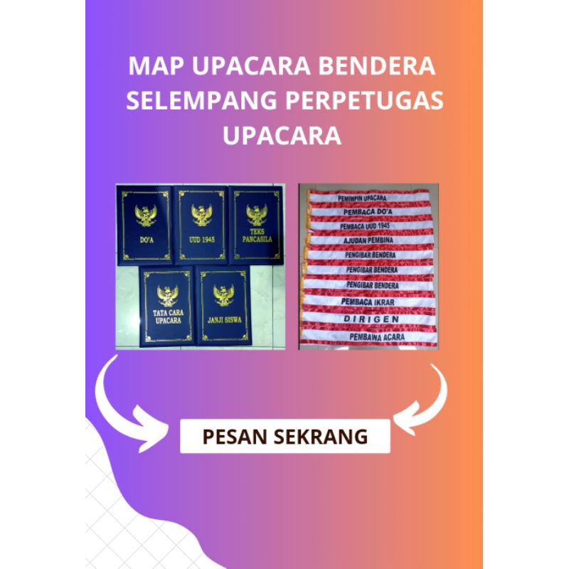Jual Paket Map Upacara bendera dan selempang Perpetugas upacara/map ...