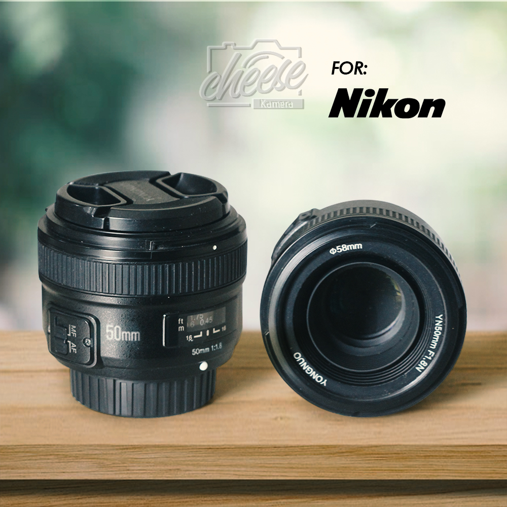Jual LENSA FIX YONGNUO 50MM F 1.8 AFS FOR NIKON HASIL BOKEH JUARA | Shopee Indonesia