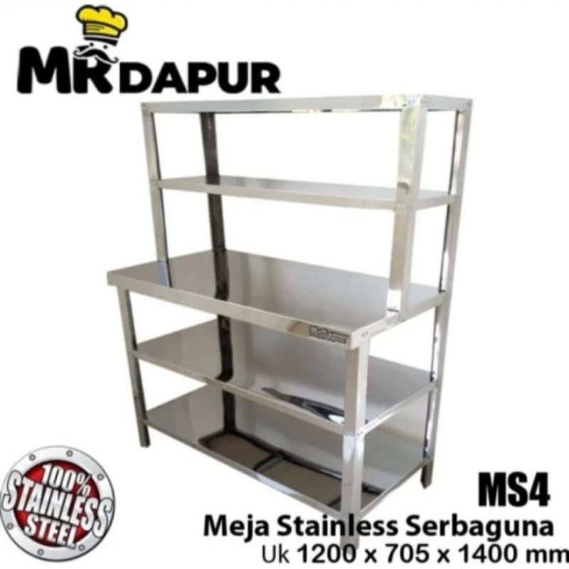 Jual MEJA DAPUR SUSUN STAINLESS MRDAPUR MS4 ORIGINAL | Shopee Indonesia