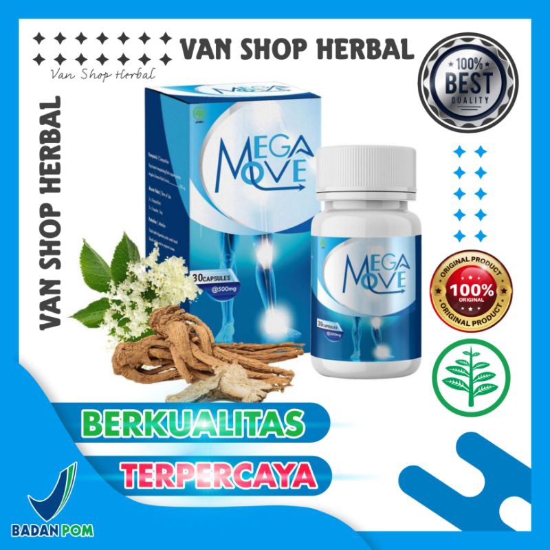 Jual MEGAMOVE Original Obat Herbal Nyeri Sendi Lutut Tulang Otot Mega Move Asli Ori Dr Zaidul ...