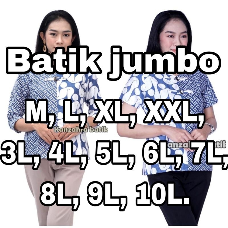 Jual Batik jumbo Wanita BIG SIZE JUMBO XXL XXXL 3L 4L 5L MURAH BATIK JUMBO COUPLE "M,L,XL,XXL ...