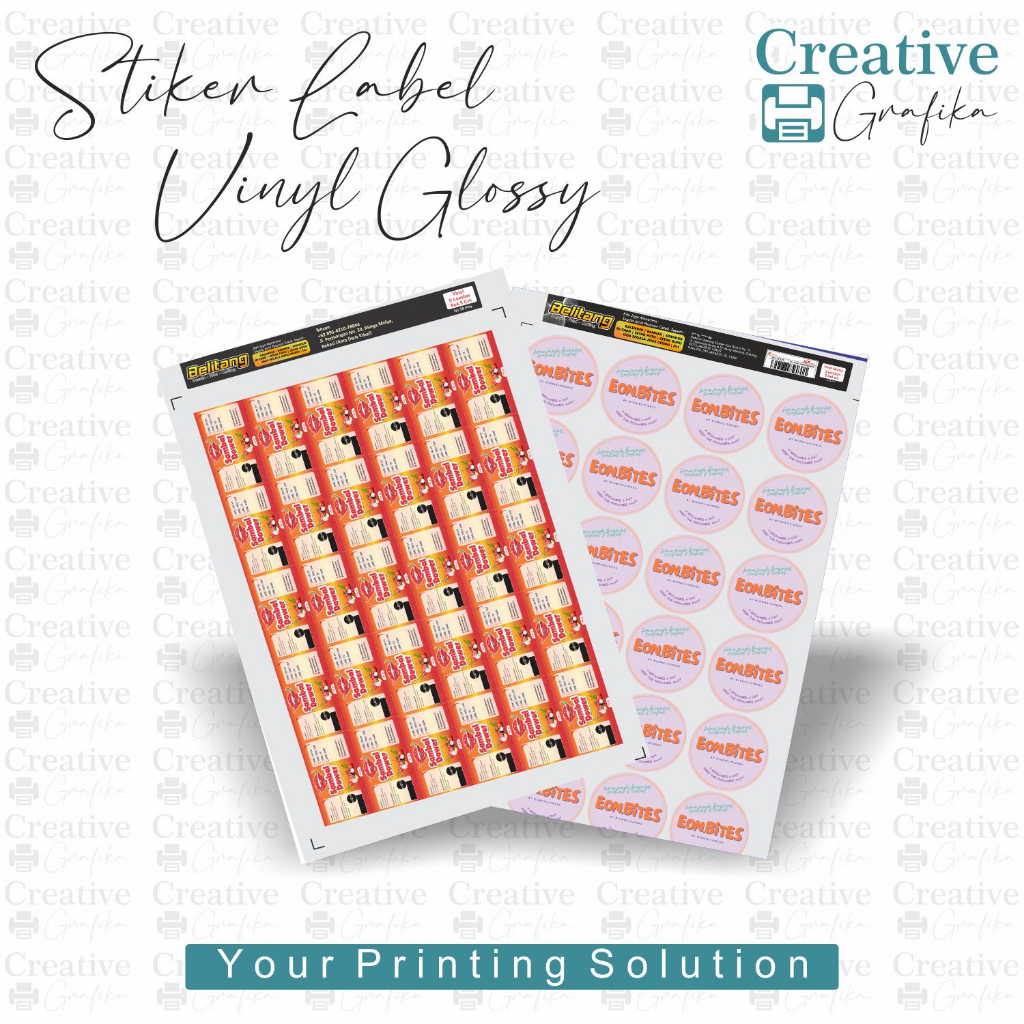 Jual Stiker Vinyl Glossy & Doff Matte A3 + Include Kiss Cutt | Shopee ...