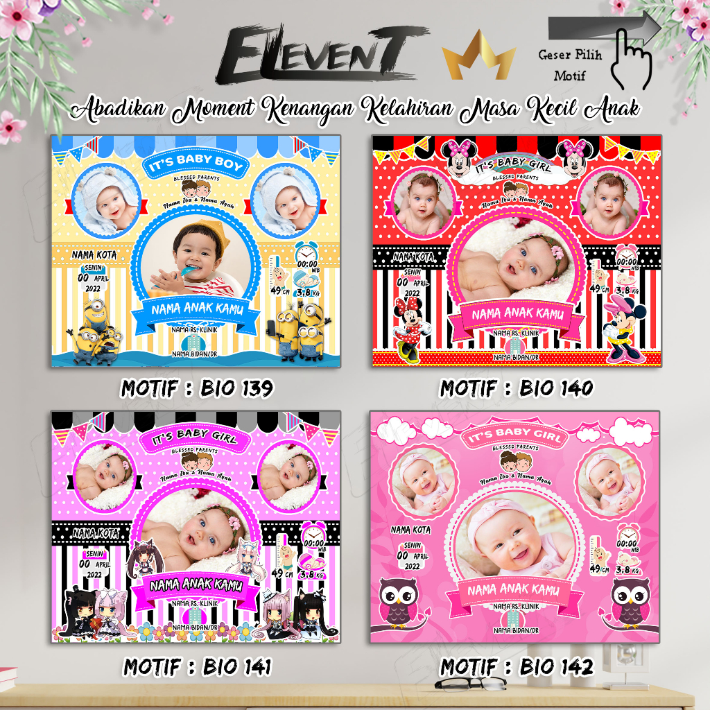 Jual Bikin Biodata Bayi Kayu 30x40cm Foto Gantung Hiasan Dinding ...