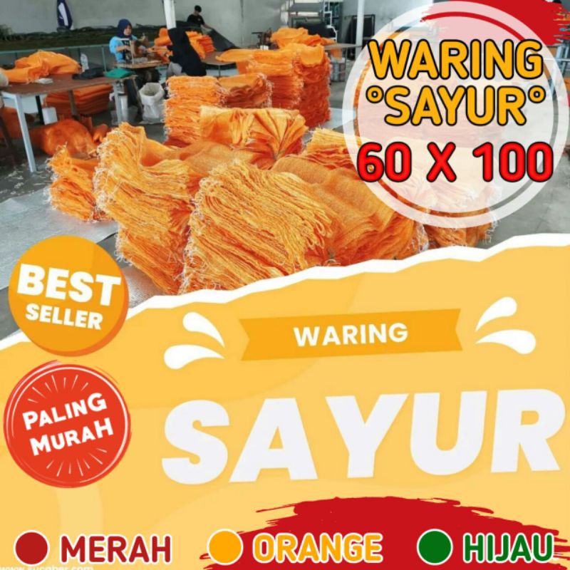 Jual waring sayur 60 x 100 / karung sayur 60 x 100 / waring buah ...