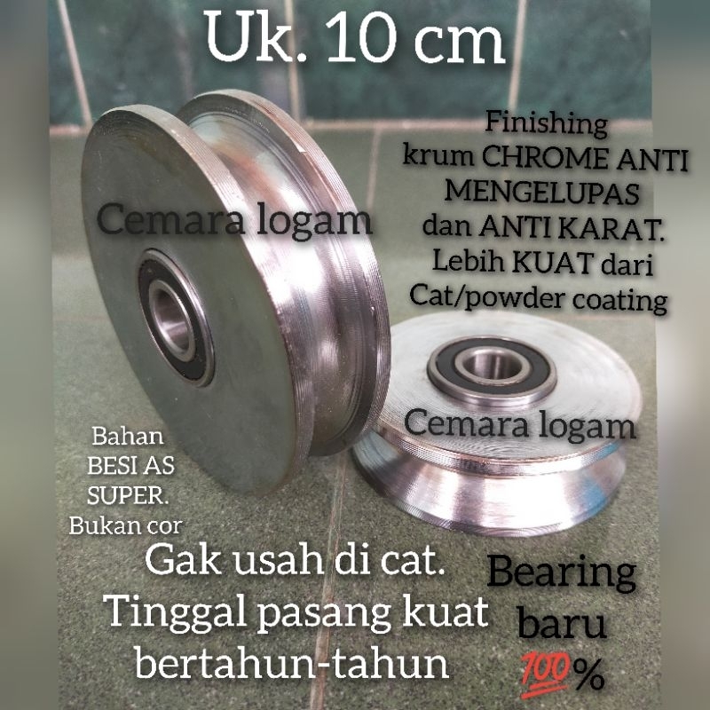 Jual RODA besi super uk.10 chrome tanpa casing pagar besi pengganti ...