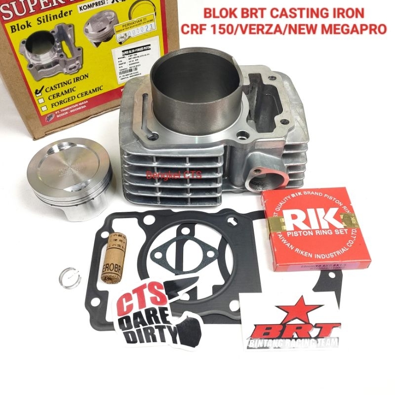 Jual BLOK BRT CRF 150 BORE UP 66 68 SUPER CAST IRON VERZA NEW MEGAPRO | Shopee Indonesia