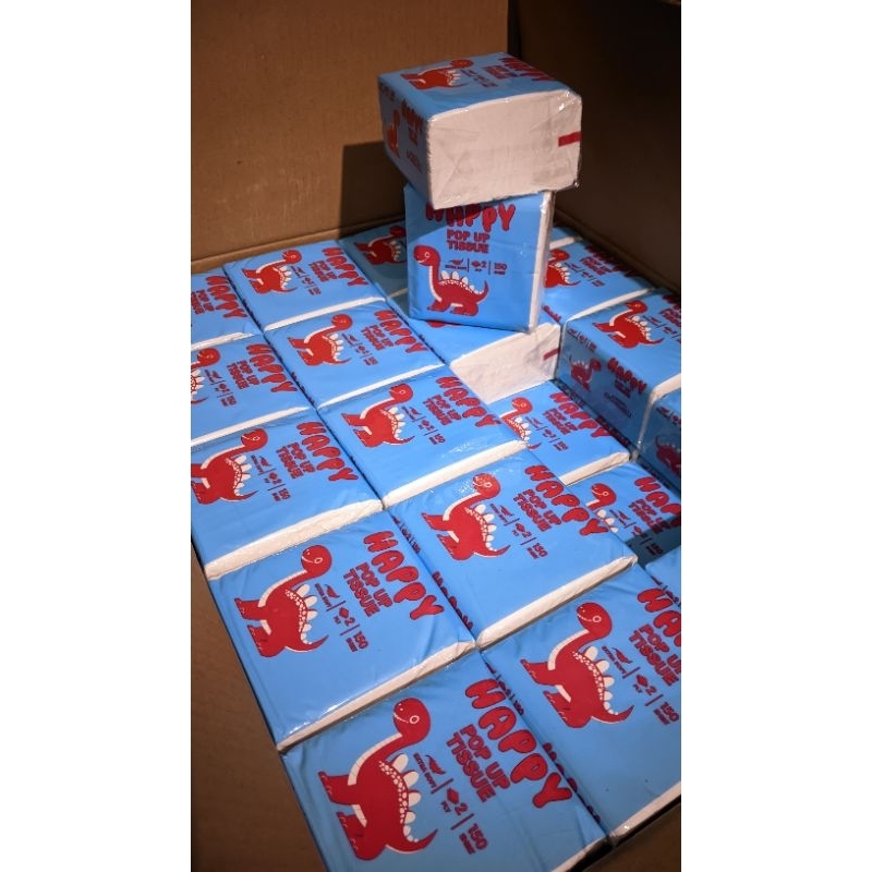 Jual tisu happy tisu rumah makan 2ply 150shet | Shopee Indonesia