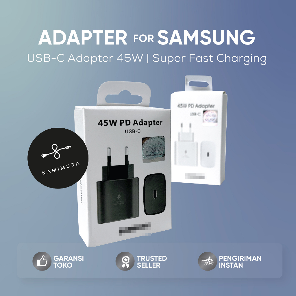 Jual ADAPTER FOR SAMSUNG 45 WATT TYPE C TO TYPE C USB C SUPER FAST CHARGING | Shopee Indonesia