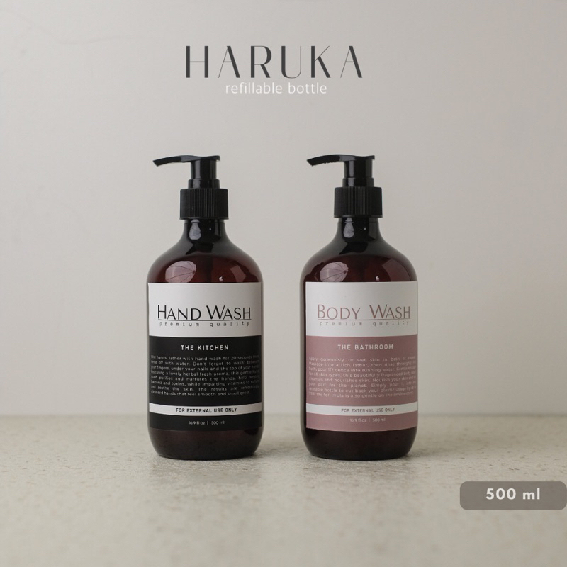 Jual Botol pump refill aesthetic botol amber isi ulang sabun cair ...