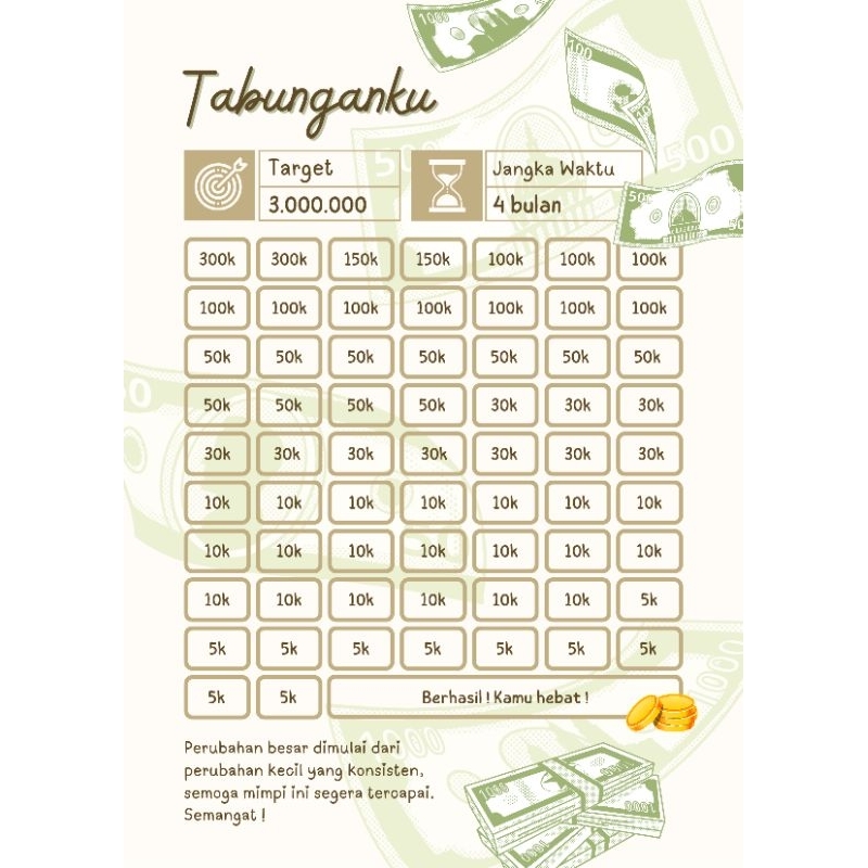 Jual STIKER TARGET/CHALLENGE MENABUNG | Shopee Indonesia