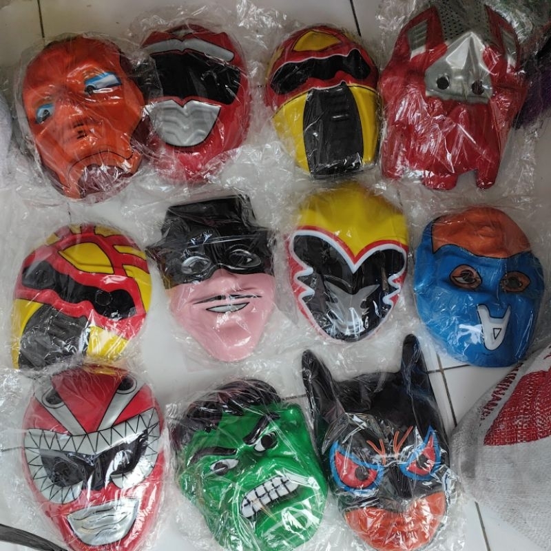 Jual 20 pcs topeng super hero mika plastik campur plastik | Shopee ...