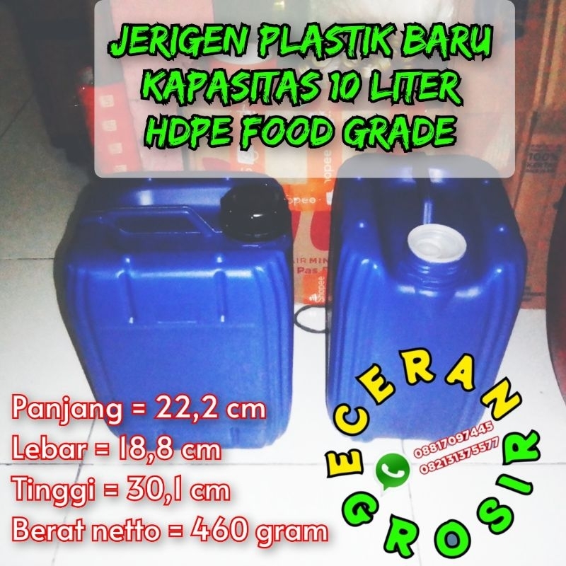 Jual Jerigen Plastik Baru 10 Liter Untuk Kimia | Shopee Indonesia
