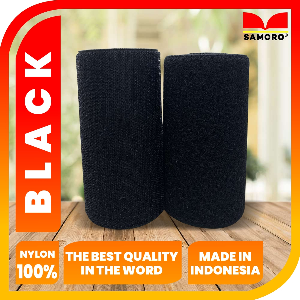 Jual Velcro-Magic Tape-Perekat-Prepetan-Velcro Samcro GR 20-Warna Black ...