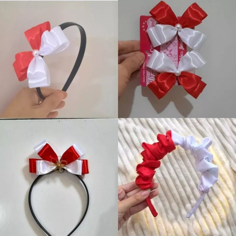 Jual Bando Hut RI bando edisi kemerdekaan, bando scrunchie merah putih ...