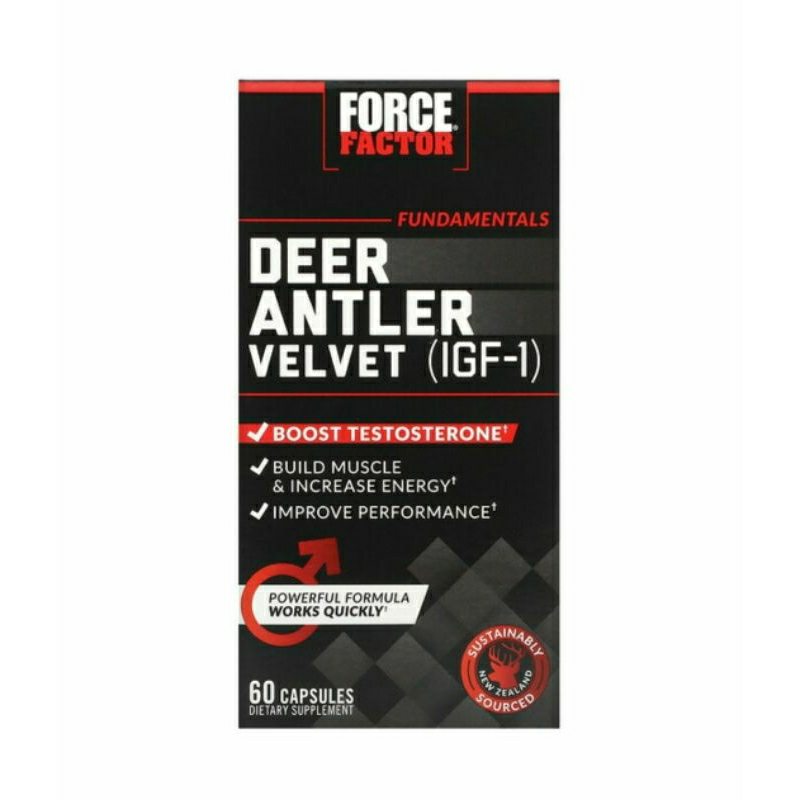 Jual HGH MGH Force Factor Deer Antler Velvet IGF-1 60 Caps Beludru ...