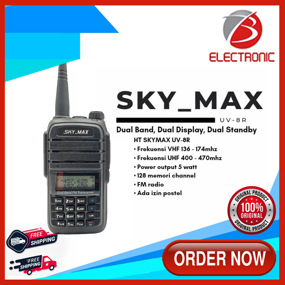 Jual HT Sky Max UV-8R / Skymax Uv8r Walkie Talkie Original | Shopee Indonesia