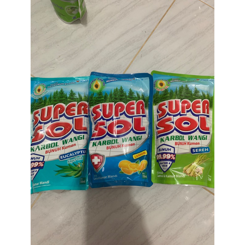 Jual super sol karbol pouch isi ulang @750ml | Shopee Indonesia