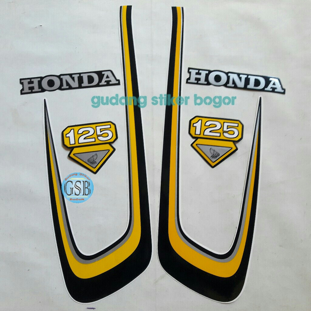 Jual stiker striping motor cb125 1997 kuning standar | Shopee Indonesia