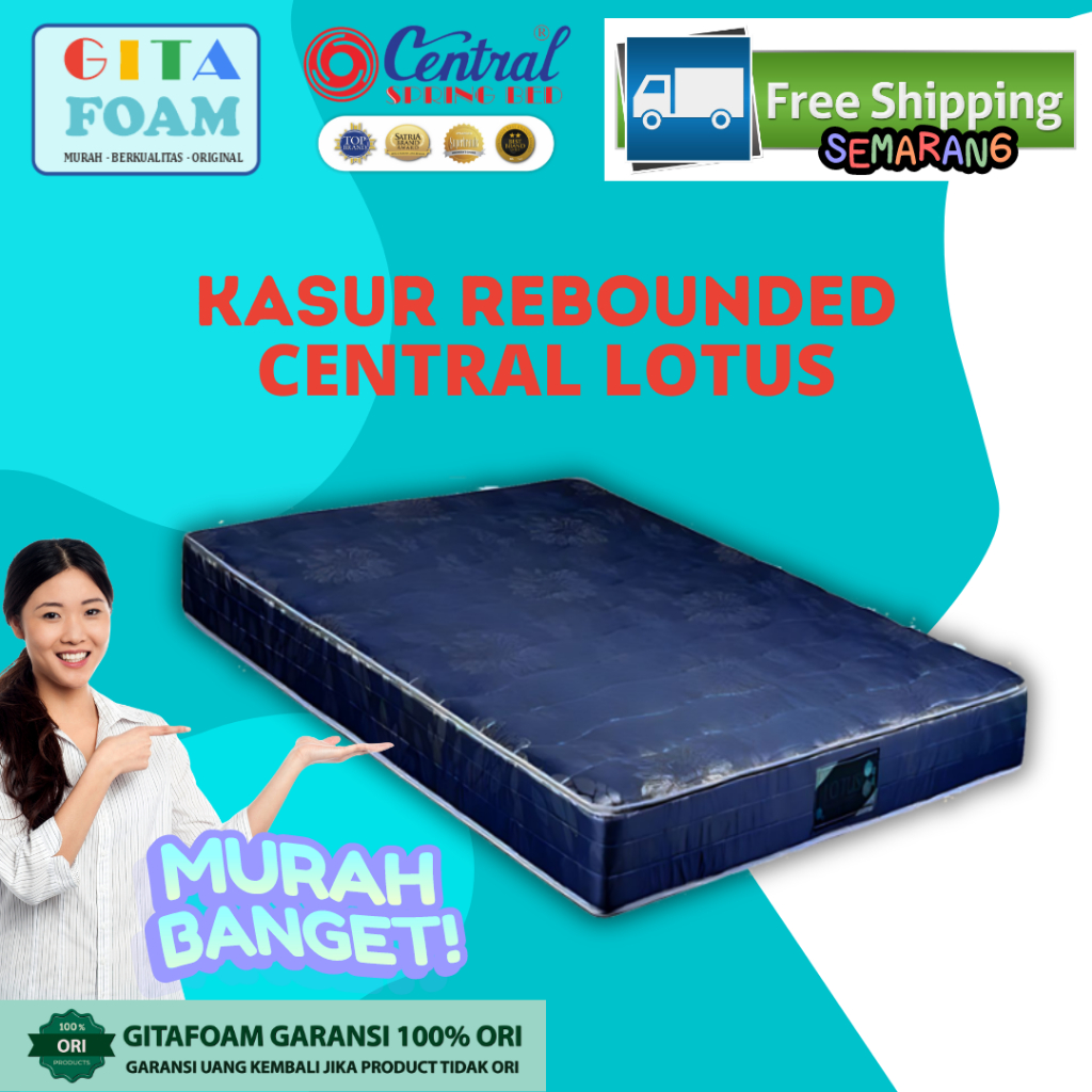 Jual TERMURAH CENTRAL LOTUS Kasur Busa Rebounded Biru - Original ...