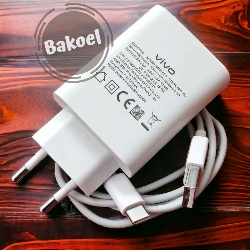 Jual Charger VIVO 18W Fast Charging 100% Original Copotan Hp , Avaible To Vivo y21 y21A y21s y22 ...