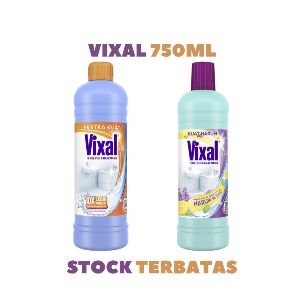 Jual Vixal PEMBERSIH PORSELEN KAMAR MANDI & KERAK TOILET KUAT HARUM ANTIBAKTERI 750ML | Shopee ...
