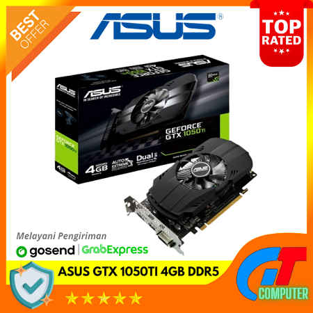 Jual ASUS GTX 1050TI 4GB PH SINGLE FAN DDR5 | Shopee Indonesia