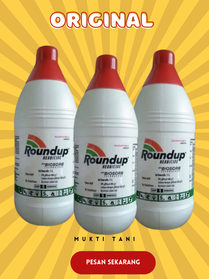 Jual Roundup Biosorb 486 SL 1L Round Up Transorb 440 SL 1 Liter Weed Up ...