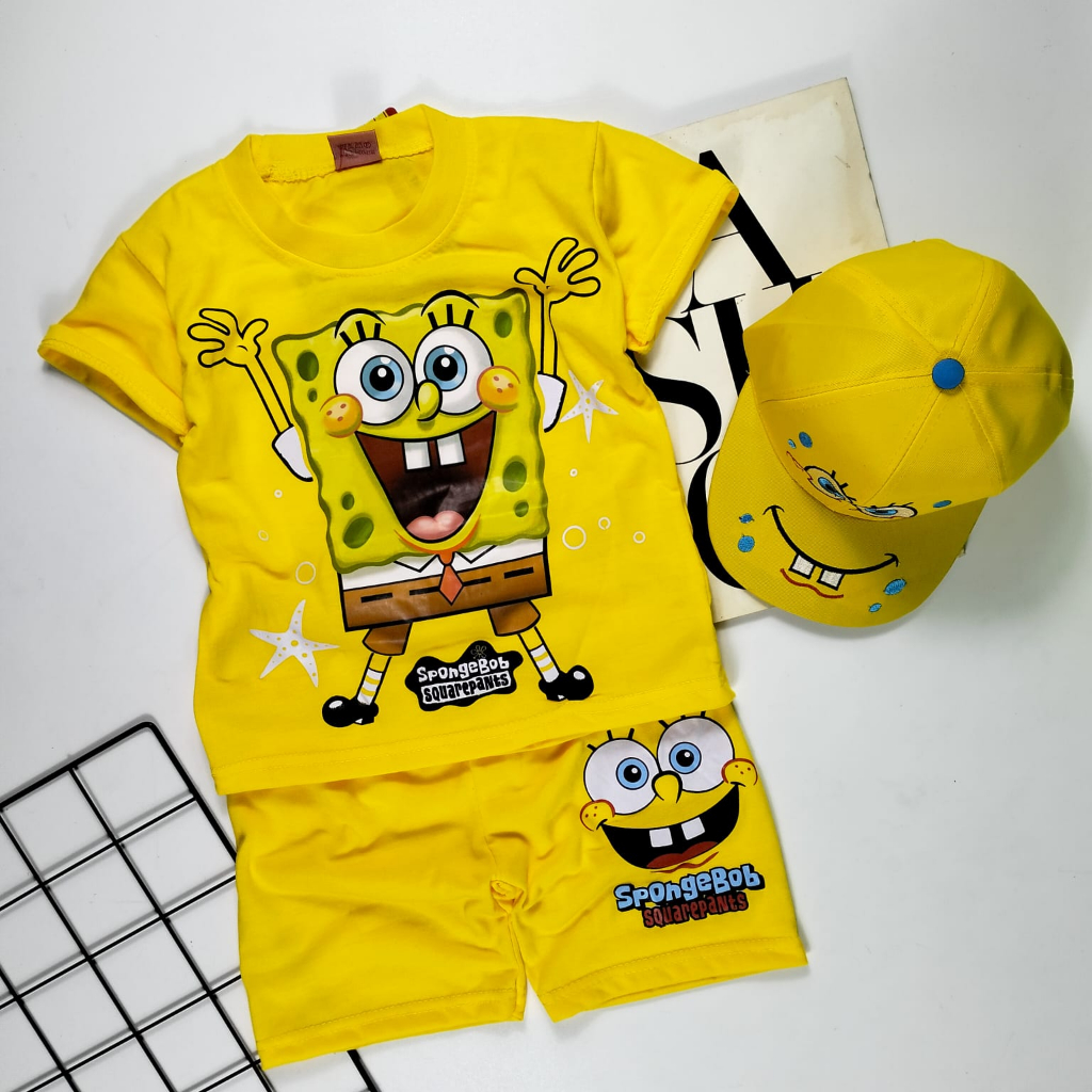 Jual IDC SETELAN BAJU SPONGEBOB ANAK LAKI LAKI PEREMPUAN SPONGEBOB ADA ...