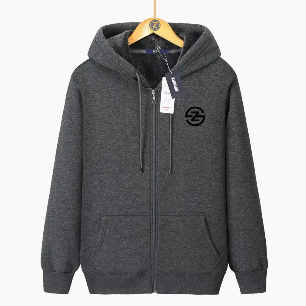 Jual Zirdigo Jaket Zipper Distro Logo PL02 Hitam Jaket Unisex Resleting ...