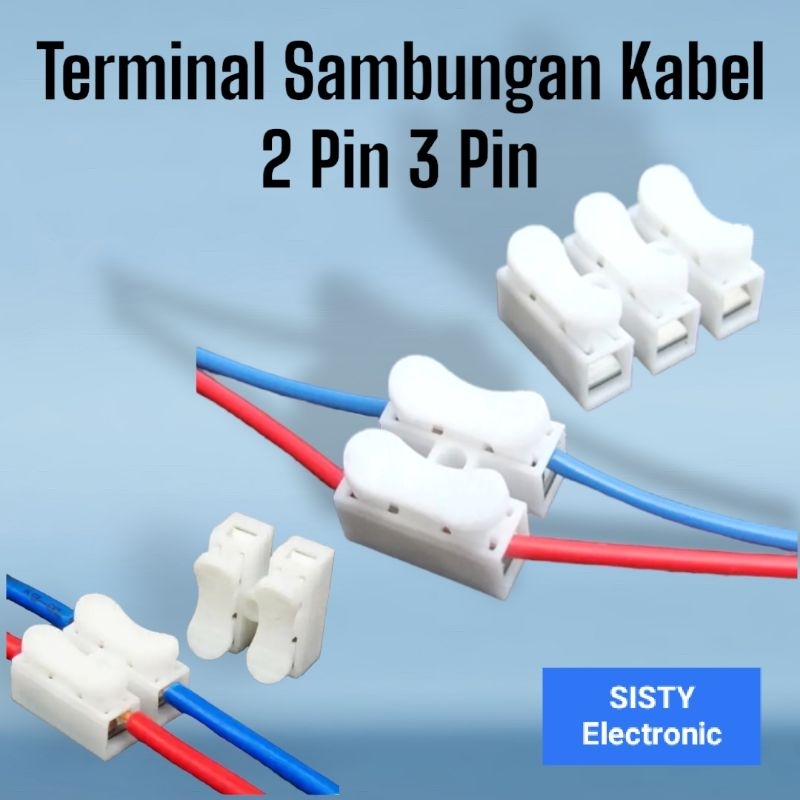 Jual Terminal Kabel 2 dan 3 Jalur Quick Connector Kabel Listrik ...