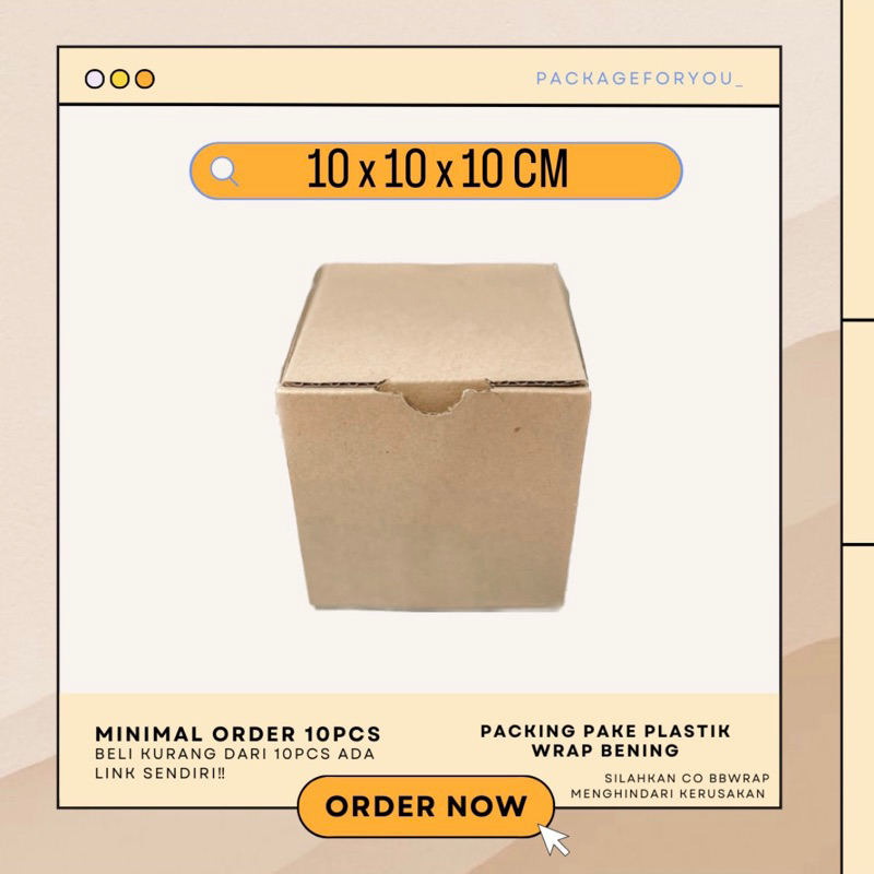 Jual BOX/KARDUS/DUS DIE CUT 10x10x10 cm PIZZA PACKAGING POLOS OLSHOP ...